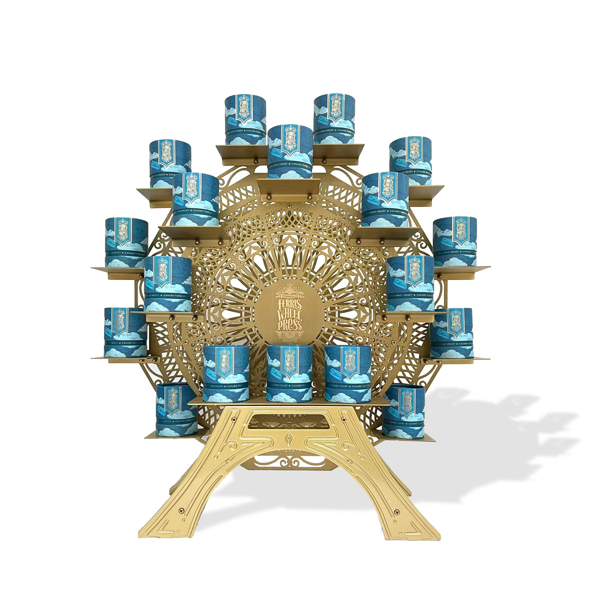 Golden Ferris Wheel Display — Ferris Wheel Press Retail